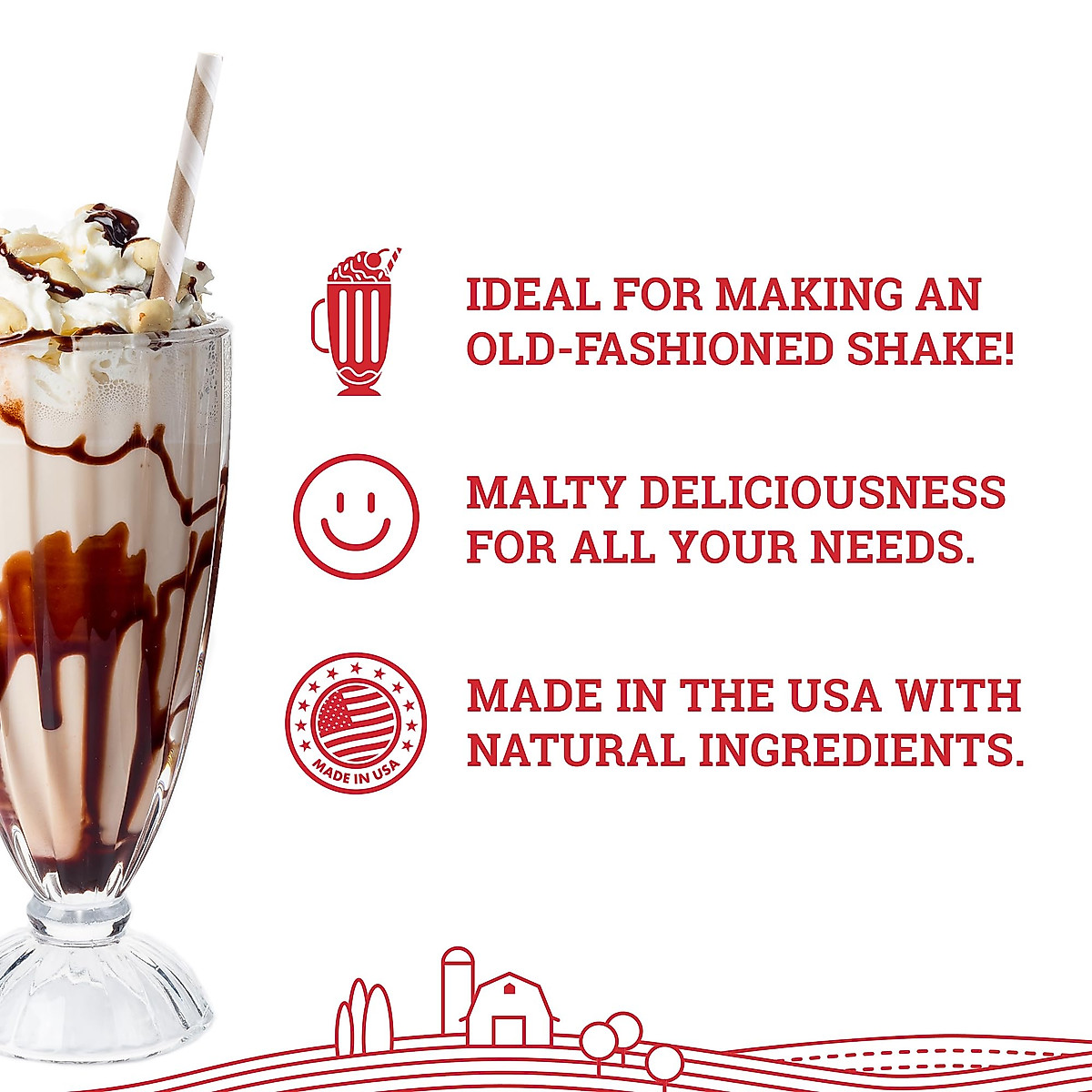 Hoosier Hill Farm Old-Fashioned Malted Milk Powder, 1.5LB (Pack of 1)