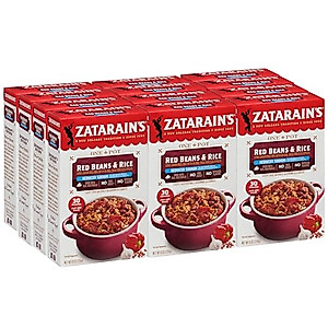 Zatarain's Reduced Sodium Red Beans & Rice, 8 Oz (Pack Of 12)