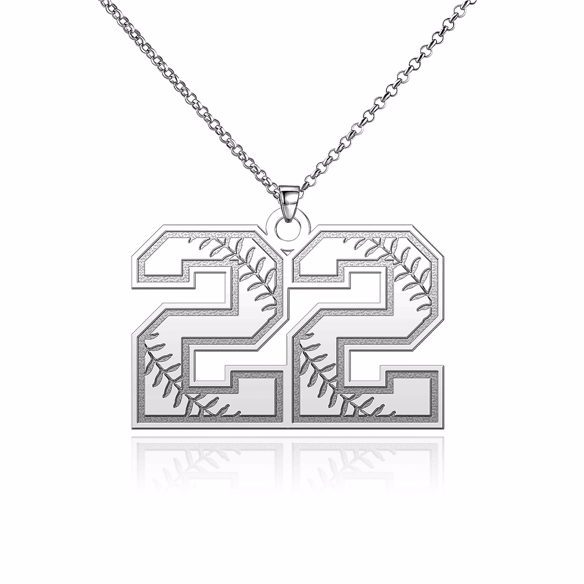 Moonlight Collections Number Necklace Personalized Jewelry Custom Number Chain 925 Sterling Silver