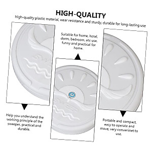 LIFKOME 2 Pcs Simulation Intelligent Sweeper Floor Mopping Robot Robotic Vacuums Robotic Vacuum Mop Vacuum Cleaner for Car Imitated Sweeping Machine The Lazy Automatic Plastic White