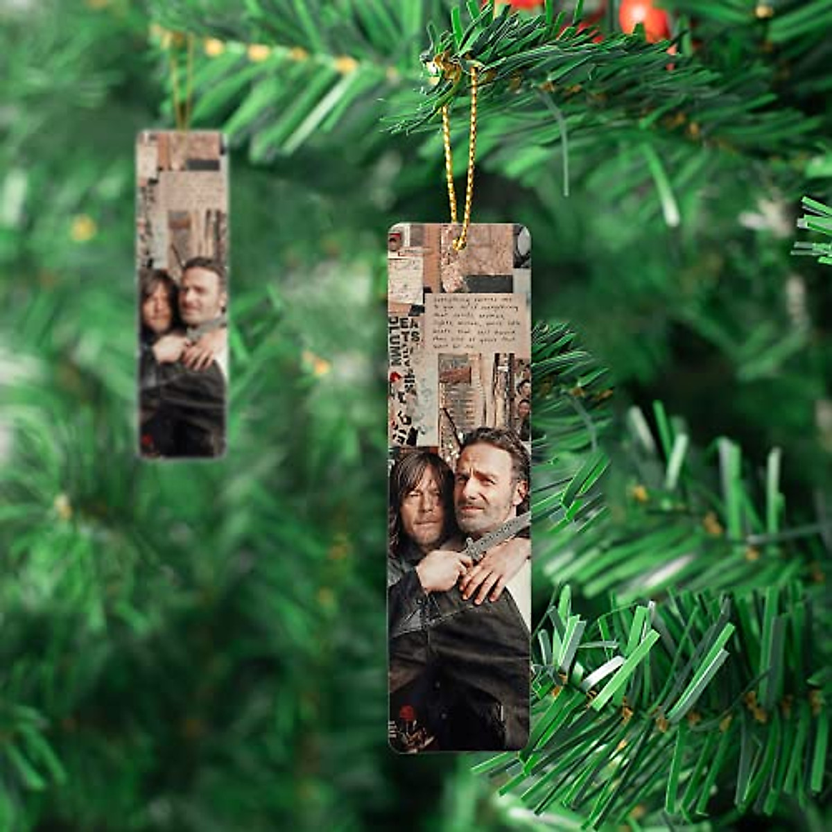 Bookmarks Metal Ruler The Bookography Walking Measure Dead Tassels Collage Bookworm for Markers Christmas Ornament Book Bibliophile Reading Gift Bookmark