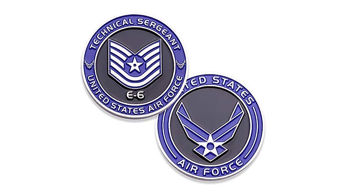Air Force Technical Sergeant E6 Challenge Coin! United States Air Force ...