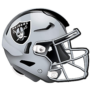 Fan Creations NFL Las Vegas Raiders Unisex Oakland Raiders Authentic Helmet Wall Hanging, Team Color, 12 inch
