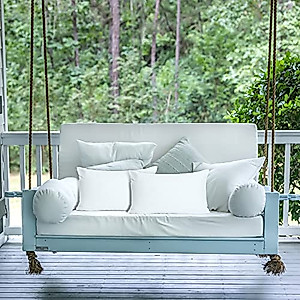 Fixwal 12 x 20 Outdoor Pillow Inserts Set of 4, Waterproof Decorative Throw Pillows Insert, Square Lumbar Pillow for Bed, Sofa, Chair, Patio, Living Room, Garden ( White )