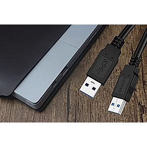 SNANSHI USB to USB Cable, USB3.0 Male to Male USB A to USB A USB to USB Cord Compatible with Hard Drive Enclosures, USB 3.0 Hub, DVD Player, Laptop Cooler - 3FT