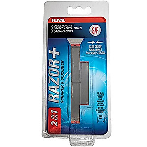 Fluval Razor+ 2-in-1 Magnet Scraper, Aquarium Glass Scraper, Small