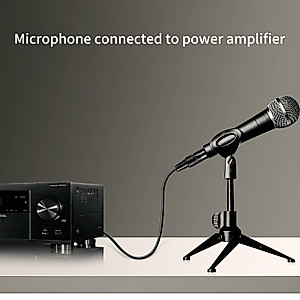 Oluote XLR Microphone Cable, XLR Male to Right Angle Female Cable 3 PIN XLR to XLR Cable XLR Mic Patch Audio Cable Cord (0.650)