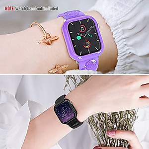 5 Pack Compatible with for Apple Watch Case 45mm 44mm Series 8/SE2/7/6/SE/5/4 Hard PC Thin Lightweight Protective Bumper Frame for iWatch, No Screen Protector