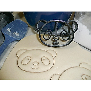 PANDA BEAR FACE BAMBOO EATING ANIMAL DETAILED COOKIE CUTTER MADE IN USA PR288
