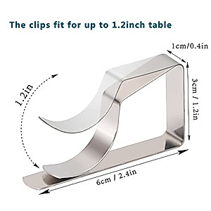 FYY Tablecloth Clips,12 Packs Heavy Duty Stainless Steel Table Clips Table Cloth Cover Clamps Ideal Table Cloth Holders for Restaurant Outdoor Picnic Wedding Graduation Party Home Kitchen
