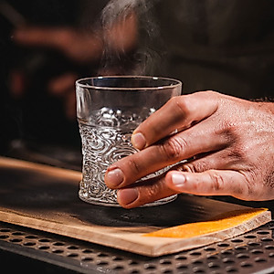 HISTORY COMPANY New Orleans “French Quarter” Old-Fashioned Crystal Cocktail Glass 2-Piece Set (Gift Box Collection)