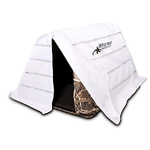 Rig'Em Right Waterfowl Field Bully Bird Hunting Dog Blind - Ultra Quick Setup with no Pins, Hinges or Poles (Snow Camo)