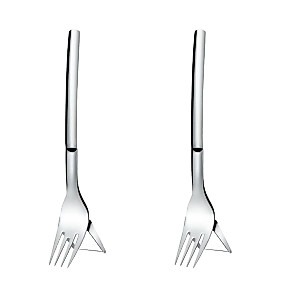 DOITOOL 2PCS Watermelon Slicer Cutters, 2 in 1 Watermelon Fork Slicers, Summer Watermelon Fruit Cutting Fork, Stainless Steel Fruit Forks Slicer Knife for Family Parties Camping