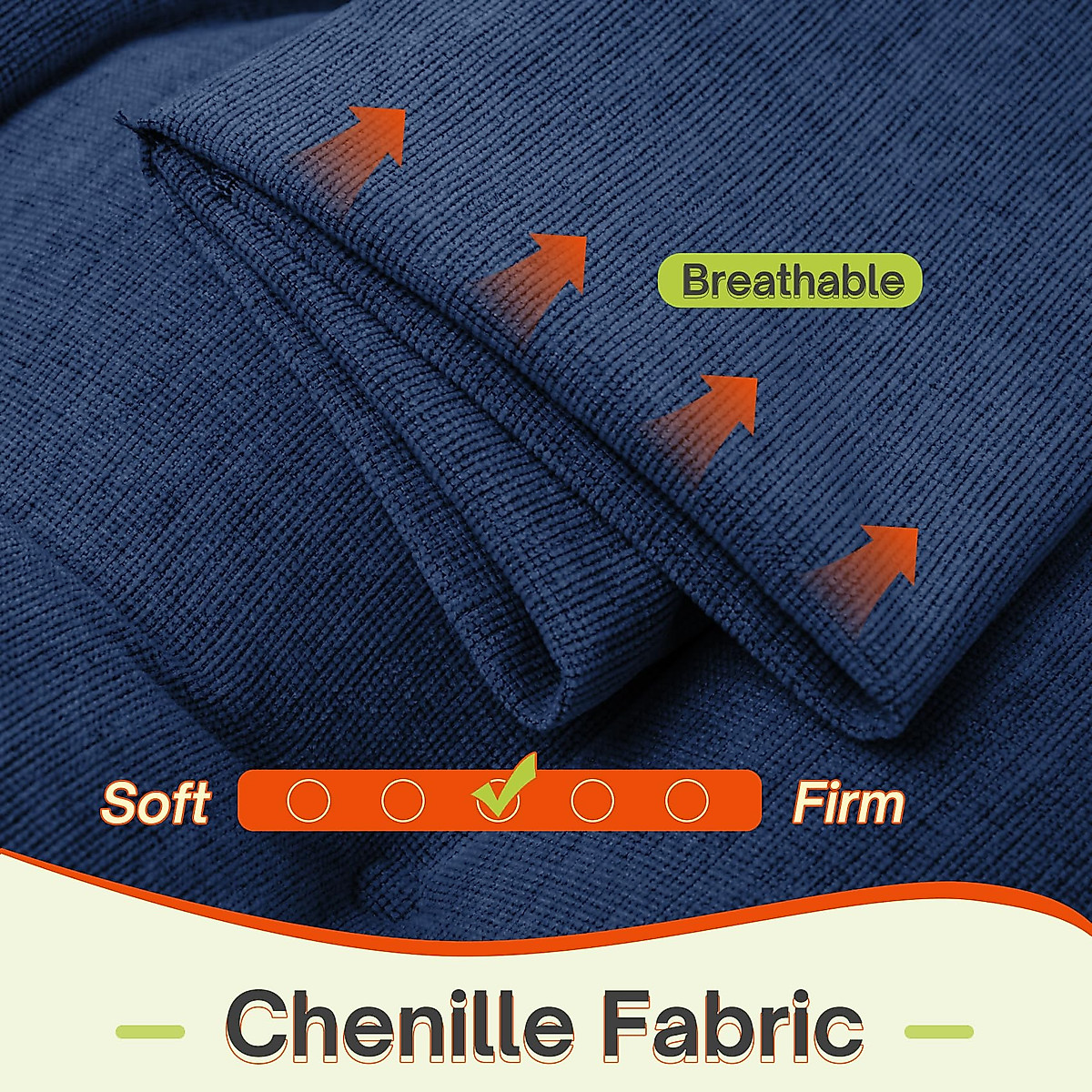 RULAER Indoor 18x18x3.5inch Chair Cushions Blue Tufted Double Piping with Straps Patio Seat Cushion No-Faded Thickened Puffy Dining Chair Pads,Set of 2