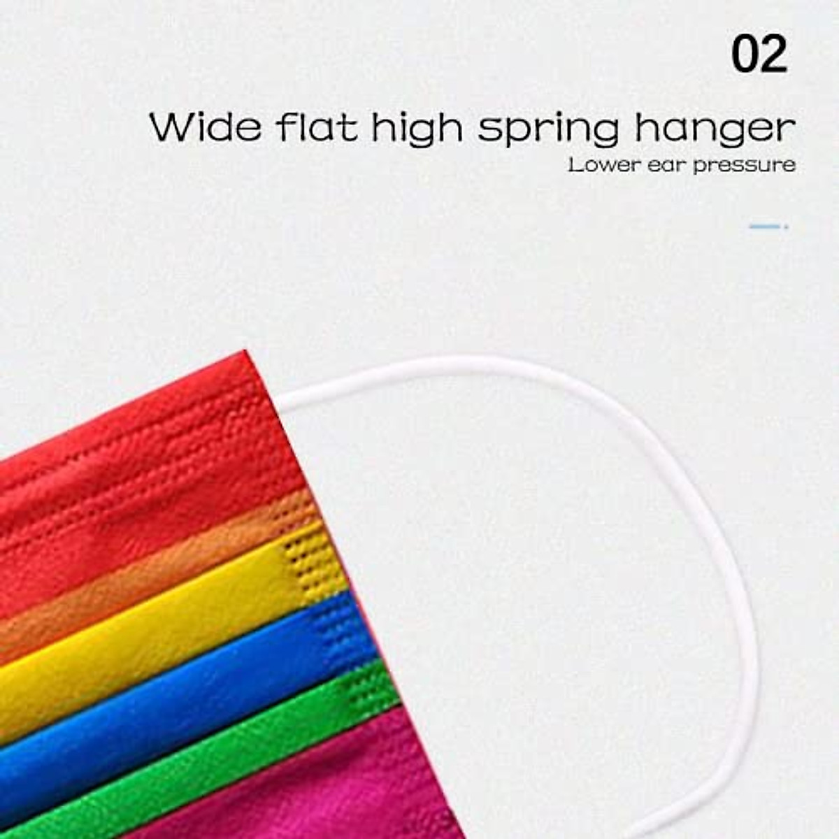 IIIHAT 50/100Pcs Rainbow Printed Pattern Disposable Face Masks for Kids/Adult,3-ply Face Mouth Protection Shield, High Breathable & Ventilation Security (B-Adult, 50PCS)