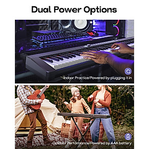 Starfavor 88 key Portable Digital keyboard piano with Piano Bench Adjustable