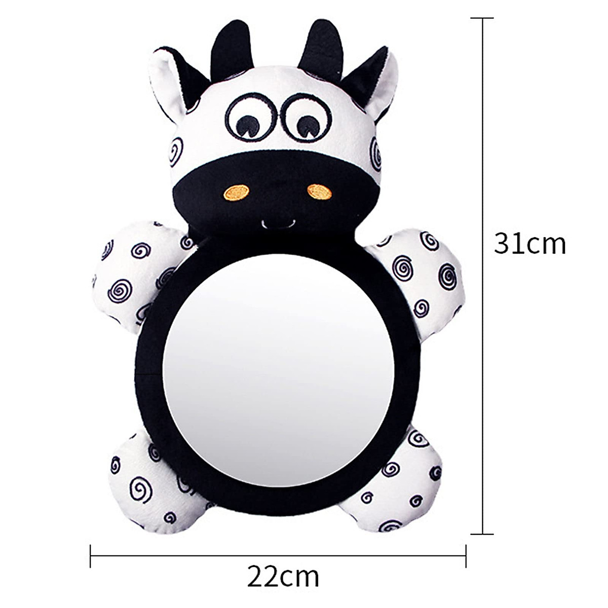 Baby Observation Mirror Back View Mirror Rear Facing Mirror Direction, Cow