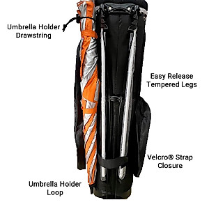 Powerbilt TPS Dunes 14-Way Black/Black Golf Stand Bag