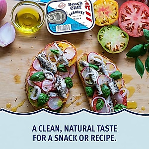 Beach Cliff Sardines in Water, 3.75 oz Can (Pack of 12) - Wild Caught Sardines - 12g Protein per Serving - Gluten Free, Keto Friendly