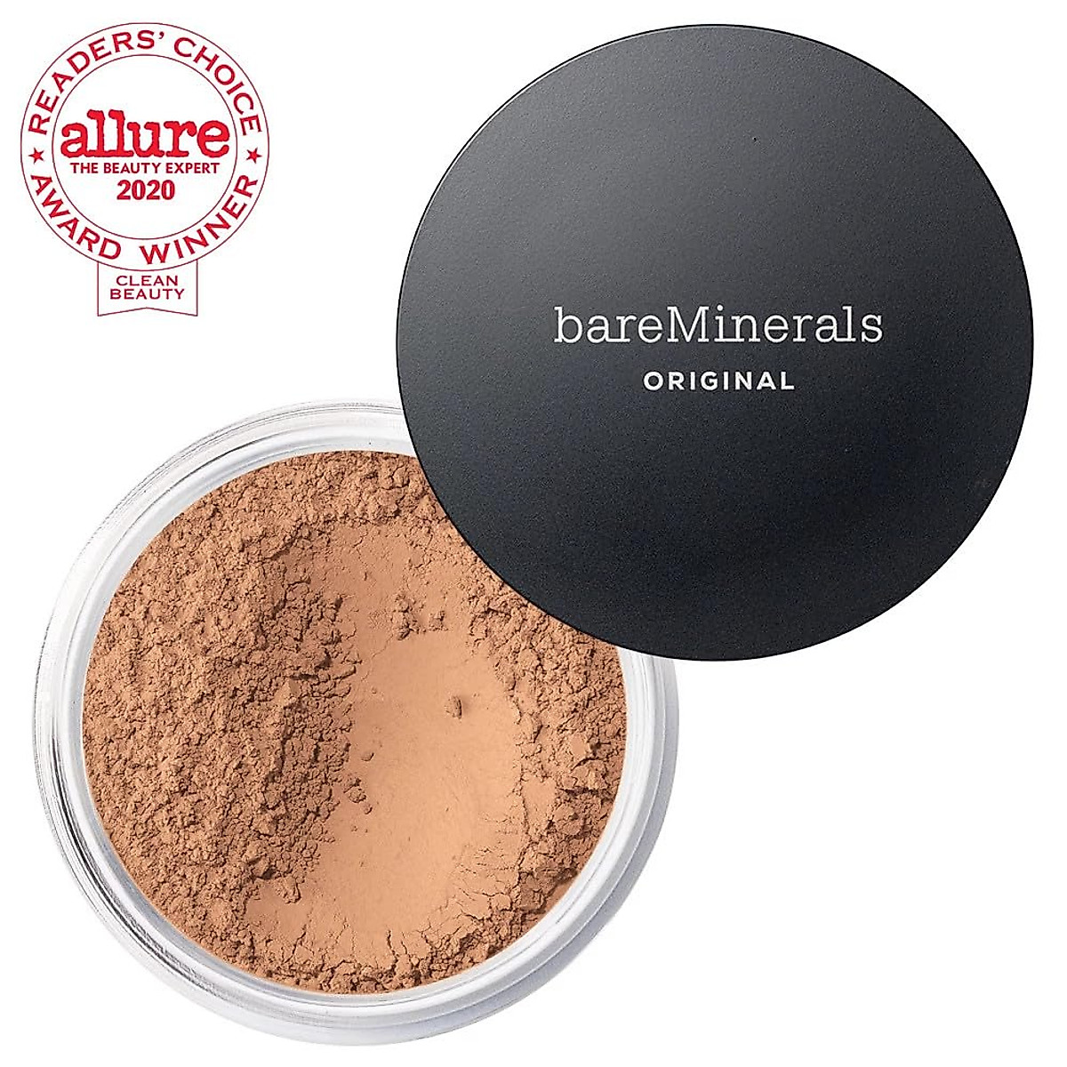 bareMinerals Original Loose Powder Foundation SPF 15, Lightweight Mineral Loose Powder Foundation Makeup, Buildable Coverage, Talc Free, Vegan (Medium Tan 18)