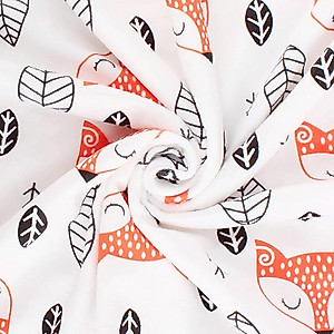 Baby Blanket with Fox Pattern, Double Layered with Dotted Backing, Suitable for Boys, Girls, and Unisex, Perfect for Baby Cribs and Receiving as Newborn Bed Throws., 30x47 Inch, Forest Fox