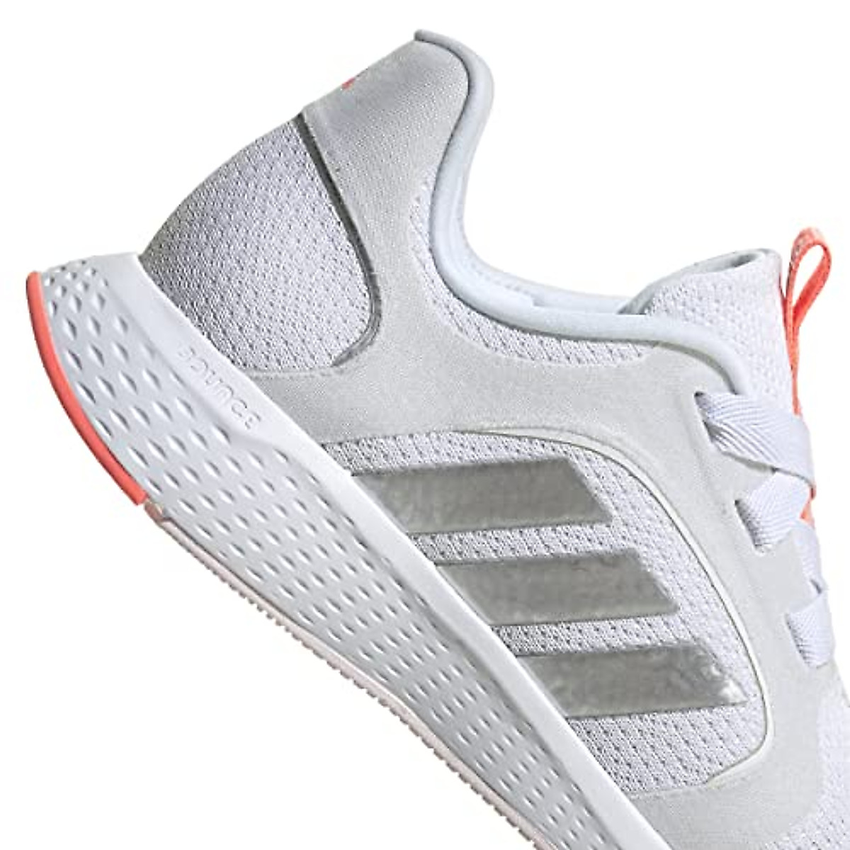 adidas Women's Edge Lux 5 Running Shoe, White/White/Acid Red, 9.5
