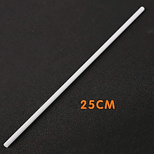 10Pcs White Plastic Rods Round Solid Bar DIY Model Material ABS Round Stick for DIY Sand Table Model, DIY Toys Doll House, DIY Scene Making, Building Making, Length 250mm, Diameter 1mm to 6mm Option