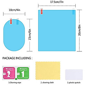 8 Pieces Car Rearview Mirror Film, Anti Fog Glare Rainproof Waterproof Mirror Film HD Clear Nano Coating Car Film, Protective Film Sticker for Car Rear View Mirrors and Side Windows