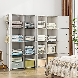 GIMTRR 8-Cube Closet Organizer, White, Portable Storage System, 30 x 30 x 30cm