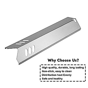 Uniflasy 15 Inch Heat Plate for Backyard BY15-101-001-02, BY13-101-001-13, Dyna-Glo DGF493BNP, GBC1059WB,Uniflame GBC1059WB, DGF510SBP, Montana and More, 4 Pack