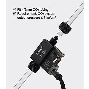 Clscea Inline CO2 Solenoid Valve Mini Low Temperature for Aquarium CO2 System