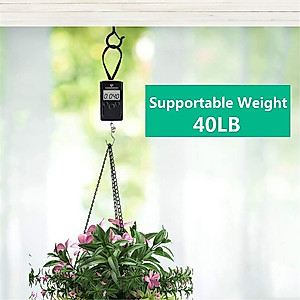 Wasnton 10 Pcs Q-Hanger Screw Hooks with Safety Buckle Design，Wall Mount 2.2 Inch Ceiling Hooks for Hanging Plants Outdoor Wire Fairy Hangers Lights and ​Party
