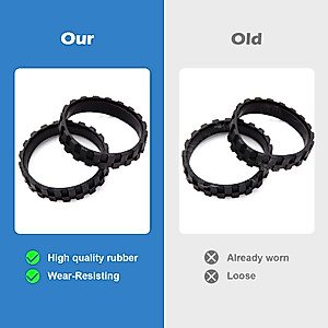 Abeskch Replacement Tire Compatible with IRobot Roomba Wheels Series 500, 600, 700, 800, 900 and I3, I6, I7, E5, E6, J9 Non-slip, high wear resistance Tire for irobot roomba wheel replacement (2 Pack)