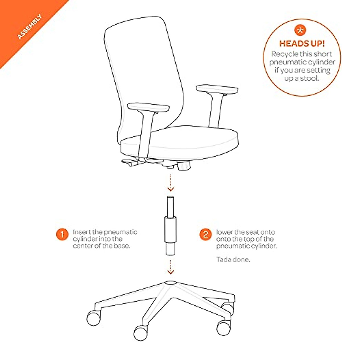 Poppin Mid Back Max Task Chair - Dark Gray Cushions + White Frame, Curvy Mesh Backrest, Adjustable Recliner, Armrest and Height Settings, 5 Caster Wheels for Easy Movement