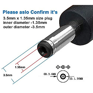 SCOVEE 3Pack 6FT 5V DC Power Cord USB to DC 3.5mm x 1.35mm Barrel Jack Adapter Connector Charging Cable Plug