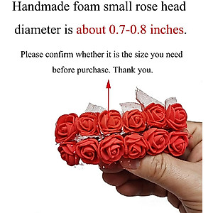 zorpia Mini Pe Artificial Rose Flower Heads 144pcs Mini Fake Roses DIY Wedding Flowers Accessories Make Bridal Hair Clips Headbands Dress (White)