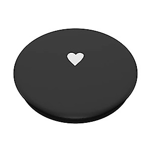 Anthracite Hand Drawn Heart Minimalist Minimalistic Art PopSockets Swappable PopGrip