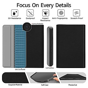 JUQITECH Backlit Keyboard Case for Samsung-Galaxy-Tab A8 10.5 2022 Smart Soft Case with Bluetooth Keyboard for Galaxy Tab A8 10.5" SM-X200/X205/X207 Detachable Wireless Keyboard Tablet Cover, Black