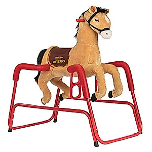 Rockin' Rider Maverick Plush Spring Horse , Brown , Large