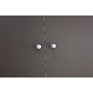 Over The Toilet Storage, 3 Tier Over Toilet Bathroom Organizer with 2 Open Shelves and 1 Cabinet, Above Toilet Storage Cabinet with 2 Doors, Bathroom Space Saver for Restroom (Gray, 24.8"x7.8"x76.8")