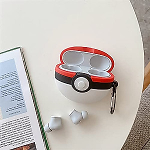 Beats Studio Buds Case Cover 2021,3D Cute Cartoon Cool Premium Silicone Case,for Boys and Girls Beats Studio Buds Shockproof Protective and Skin for Beats Studio Buds Charging Case (Pokeball)