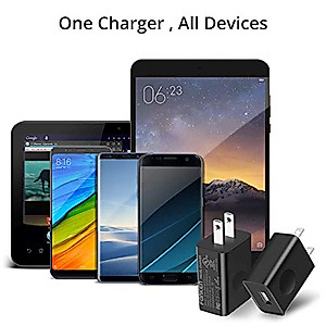 USB Wall Charger, FONKEN 5V 2A Power Adapter Universal Travel Charger USB Plug Cell Phone Charger Block Cube Compatible with iPhone, iPad, Google Nexus, Samsung, LG, HTC, Moto and More