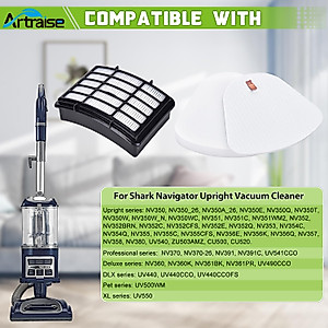 3 Pack Filters for Shark Navigator Lift-Away NV350, NV351, NV352, NV355, NV360, NV370, UV440, UV490, UV540 vacuum- XFF350 XHF350