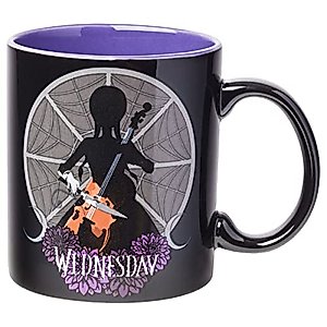 Silver Buffalo Wednesday Addams I'm Not Weird, Everyone Else Is Ceramic Mug, 20 Ounces