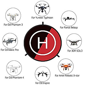 KINBON Drone Landing Pads, Waterproof 30'' Universal Landing Pad Fast-fold Double Sided Quadcopter Landing Pads for RC Drones Helicopter DJI Spark Mavic Pro Phantom 2/3/4 Pro Inspire 2/1 3DR Solo
