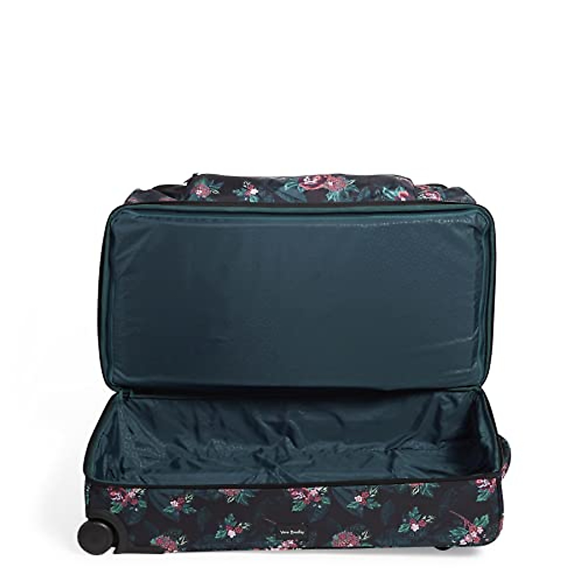 Vera Bradley Women's Recycled Lighten Up Reactive Xl Foldable Rolling Duffle Luggage, Rose Foliage, One Size
