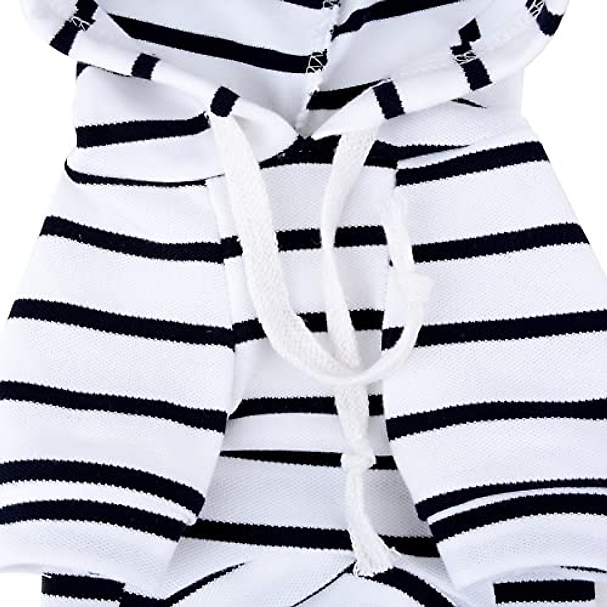 SMALLLEE_LUCKY_STORE Pet Striped Hoodie Sweatshirt Hooded for Small Medium Dog Cat Puppy Pullover French Bulldog Pug Boston Terrier Sweater with Hat Cold Weather Coats Winter Warm Clothes