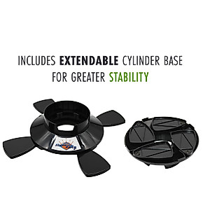 Flame King YSN1LBB Propane Base for 1LB and 1/2LB Propane Canisters for Safety and Stability