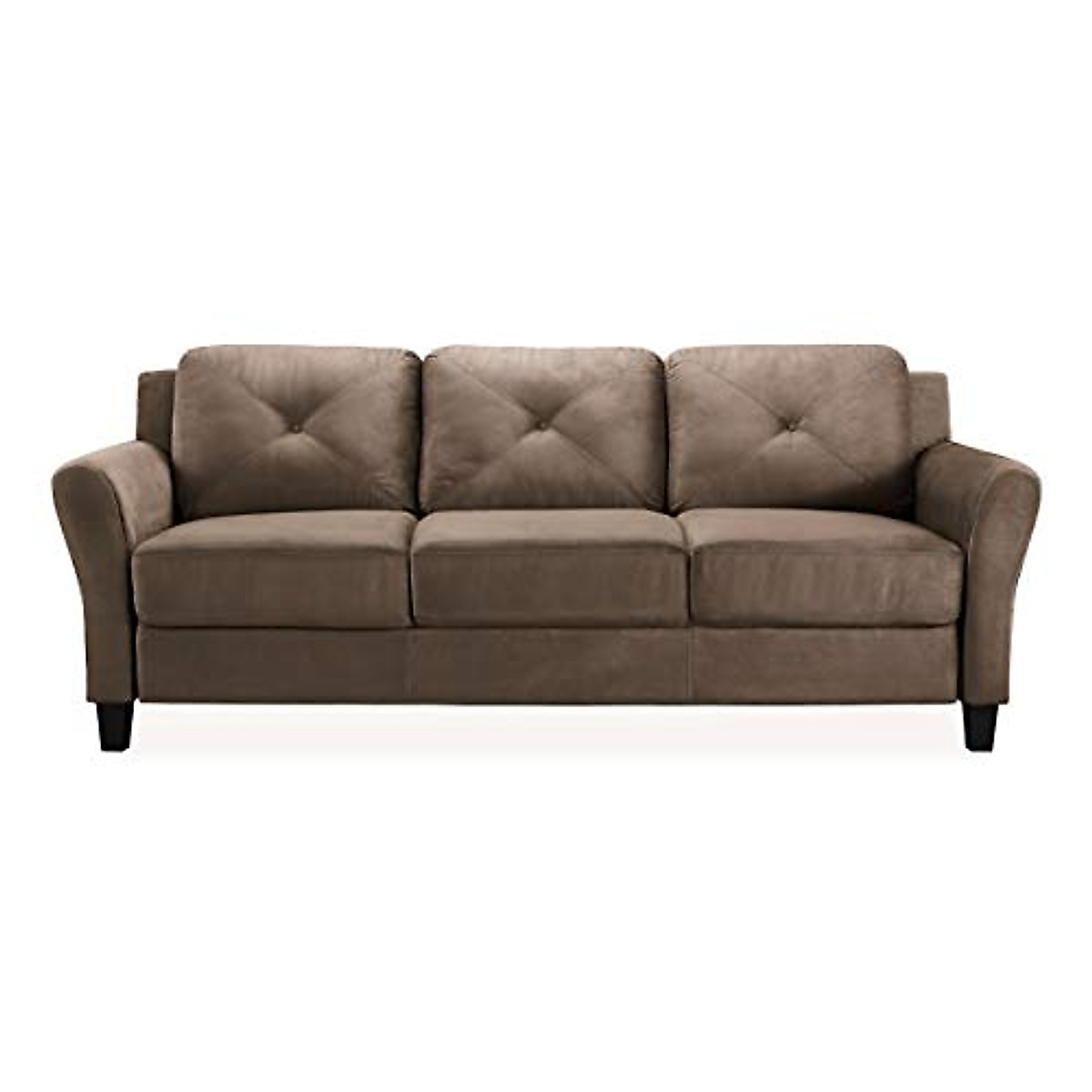 LIFESTYLE SOLUTIONS Collection Grayson Micro-Fabric Sofas, 80.3" x 32" x 32.68", Brown