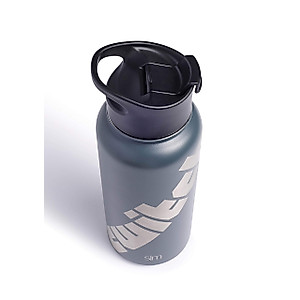 Twitch 32oz Dual Lid Water Bottle - Charcoal